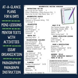 Argumentative Writing for Middle School - ELA Buffet