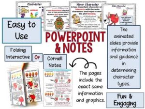 Characters in Literature PowerPoint & Notes: Cornell & Folding ...