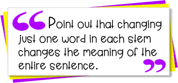 3 Ways to Use Sentence Stems in Middle School - ELA Buffet
