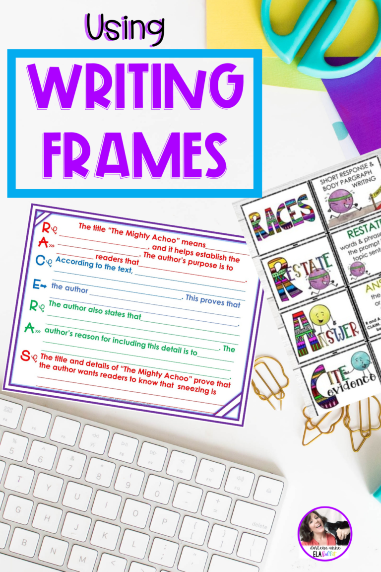 Writing Frames are a Recipe for Success - ELA Buffet