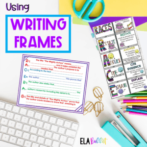 Writing Frames are a Recipe for Success - ELA Buffet